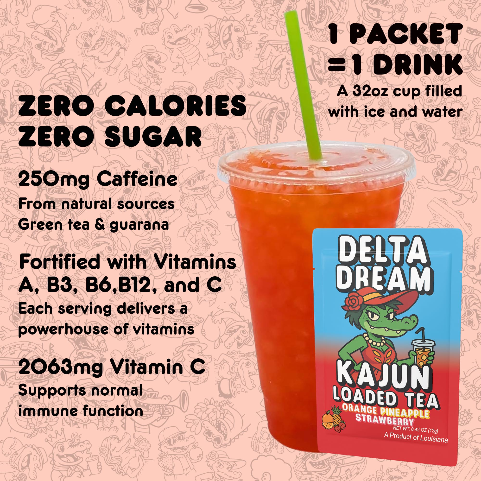 Delta Dream| Loaded Tea | Pineapple • Strawberry • Orange – Kajun ...