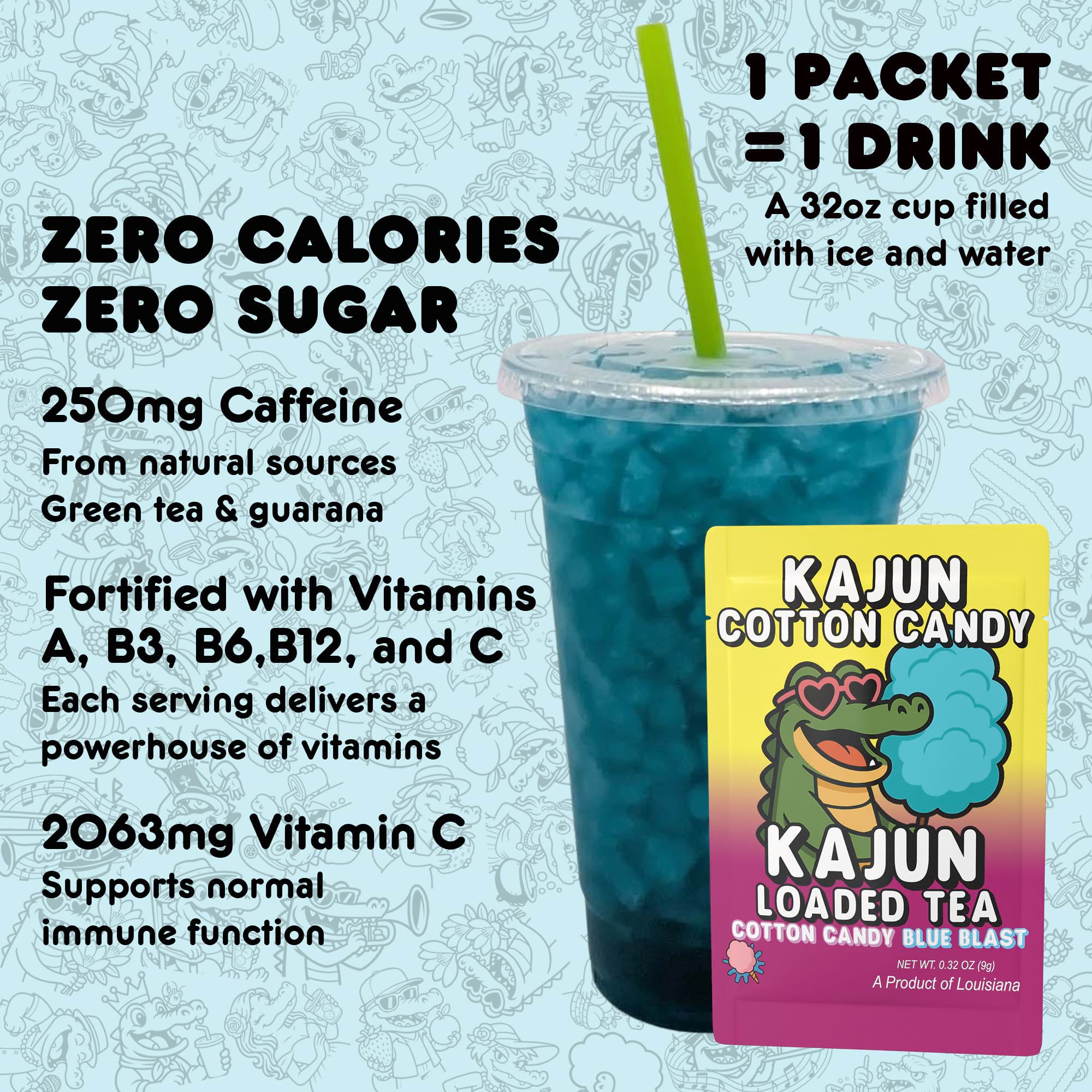 Kajun Cotton Candy | Loaded Tea | Cotton Candy • Blue Blast – Kajun ...