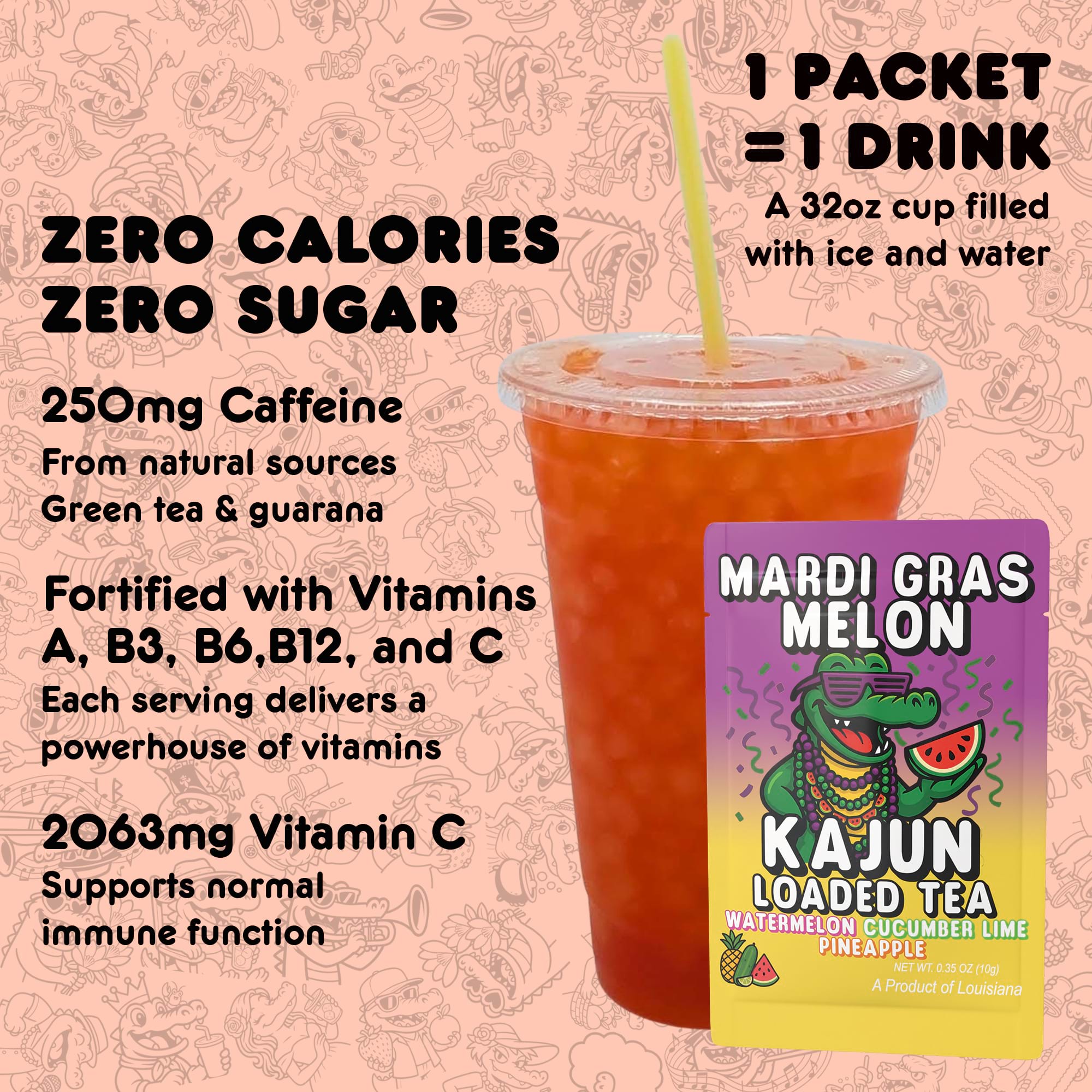 Mardi Gras Melon | Loaded Tea | Watermelon, Cucumber Lime, Pineapple ...