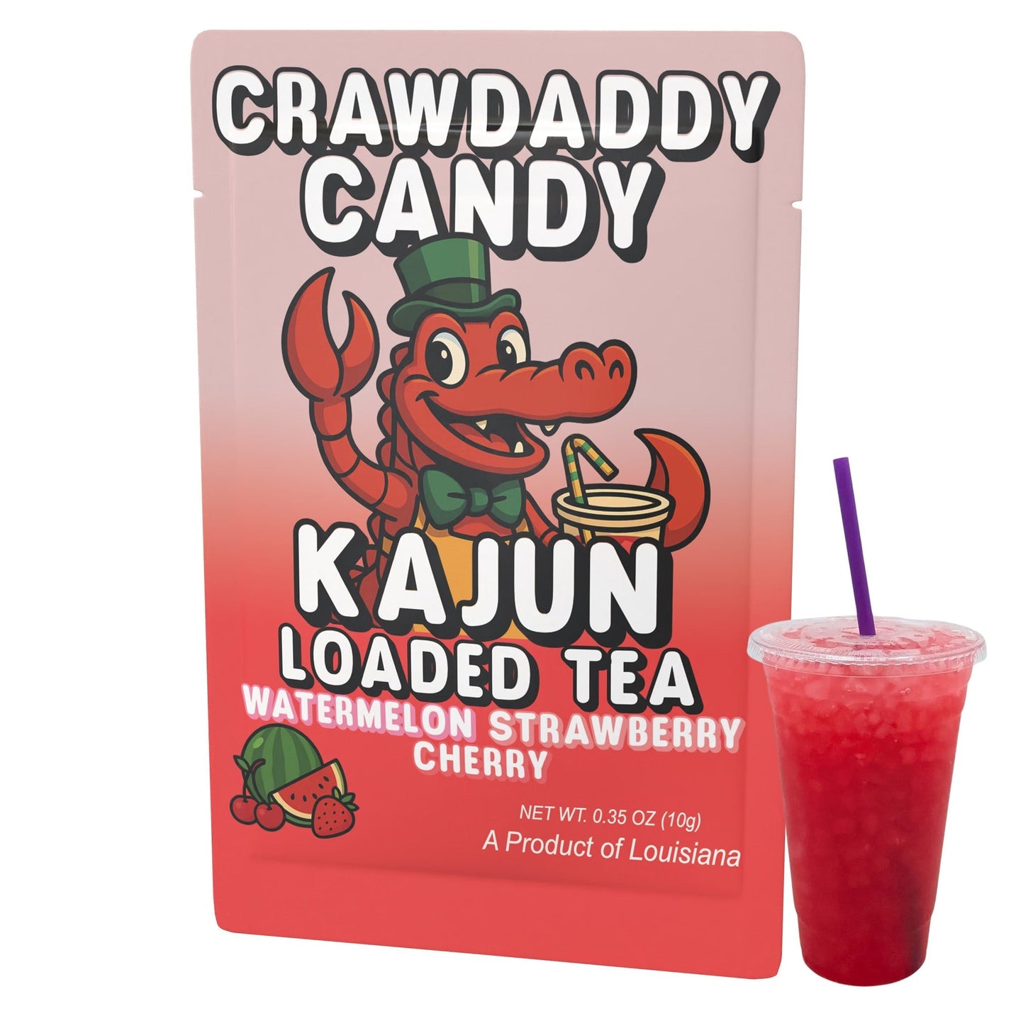 Crawdaddy Candy | Loaded Tea | Watermelon, Strawberry, Cherry – Kajun ...